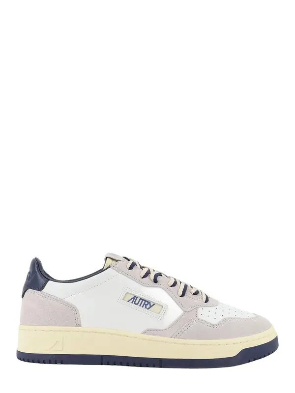 AUTRY Medalist Low Leather And Suede Sneakers - Grey
