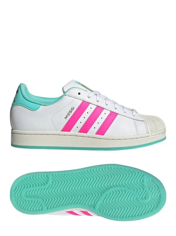 Adidas Superstar Messi Sneakers - Cloud White / Lucid Pink / Flash Aqua