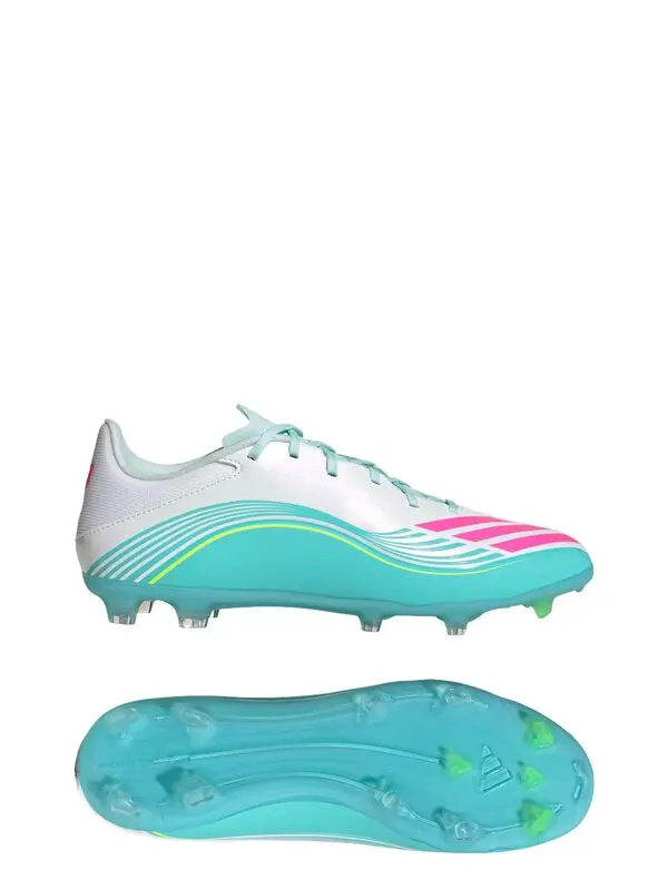 Adidas F50 Messi League Firm Ground/multi Ground Football Boots - Cloud White / Lucid Pink / Flash Aqua