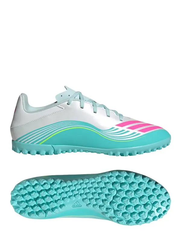 Adidas F50 Club Turf Football Shoes - Cloud White / Lucid Pink / Flash Aqua