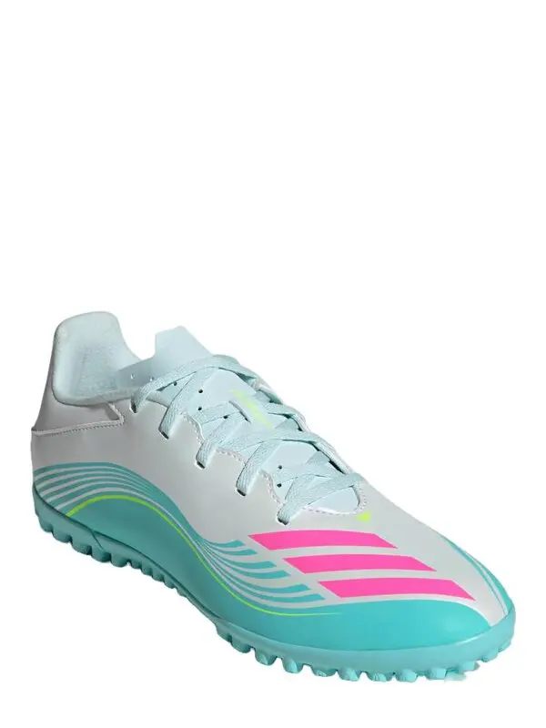 Adidas F50 Messi Club Turf Soccer Shoes - Cloud White / Lucid Pink / Flash Aqua