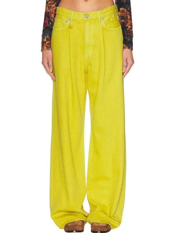 R13 Damon Wide Leg - Vibrant Yellow