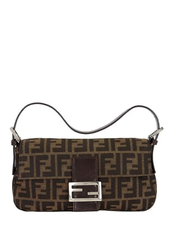 Fendi Zucca Baguette Shoulder Bag - Tobacco Brown