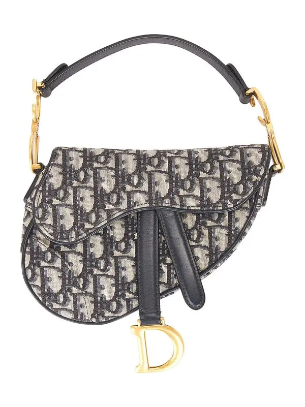 Dior Trotter Oblique Mini Saddle Bag - Navy