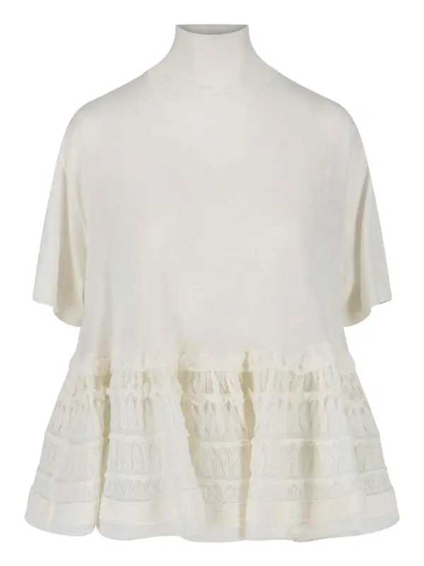 Alaïa Peplum Top - White