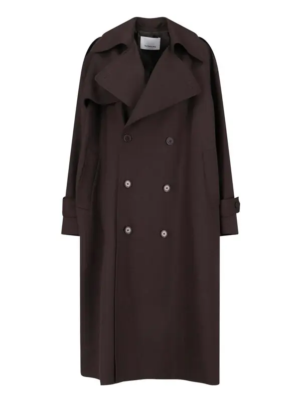 THE FRANKIE SHOP Dursley Double-breasted Trench Coat - Brown