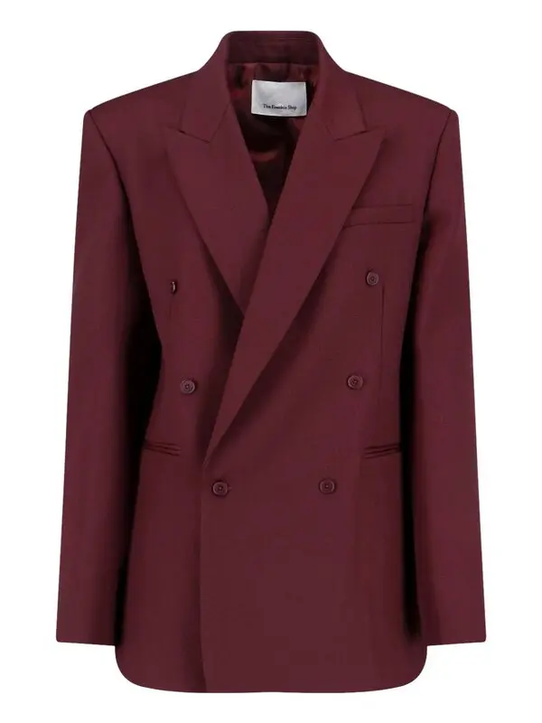 THE FRANKIE SHOP Monterey Double-breasted Blazer - Red