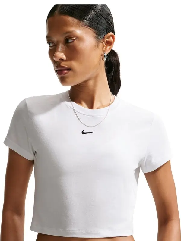 Nike Sportswear Chill Knit Cropped T-shirt - White