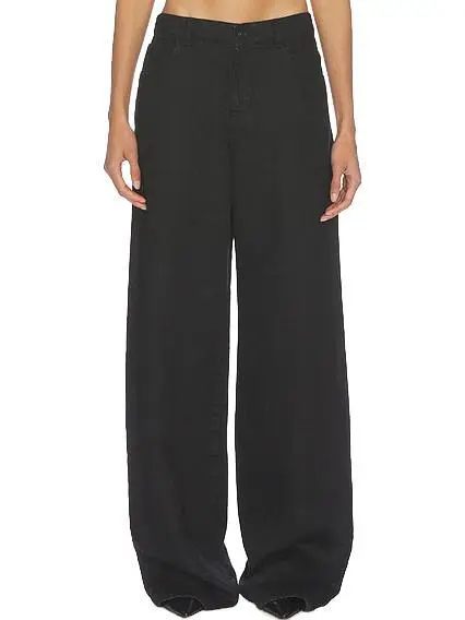 THE ROW Eglitta Wide Leg Linen Denim - Black