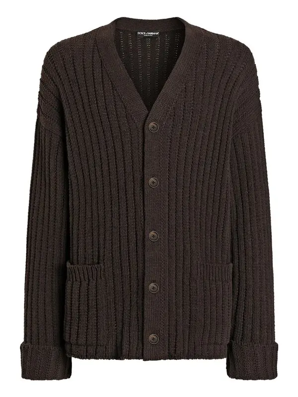 Dolce & Gabbana Cotton-blend Cardigan - Brown