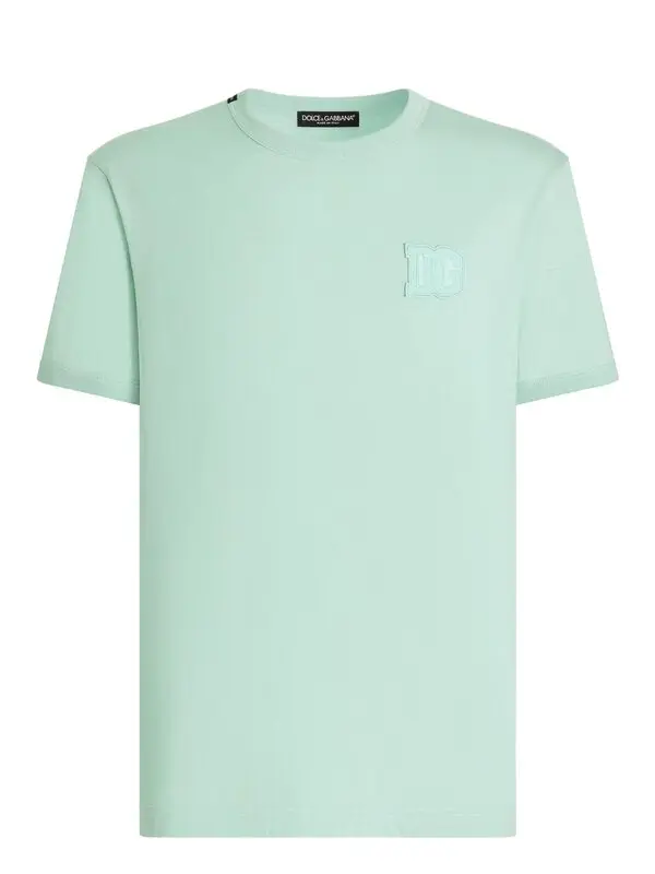 Dolce & Gabbana Cotton T-shirt With Patch - Green