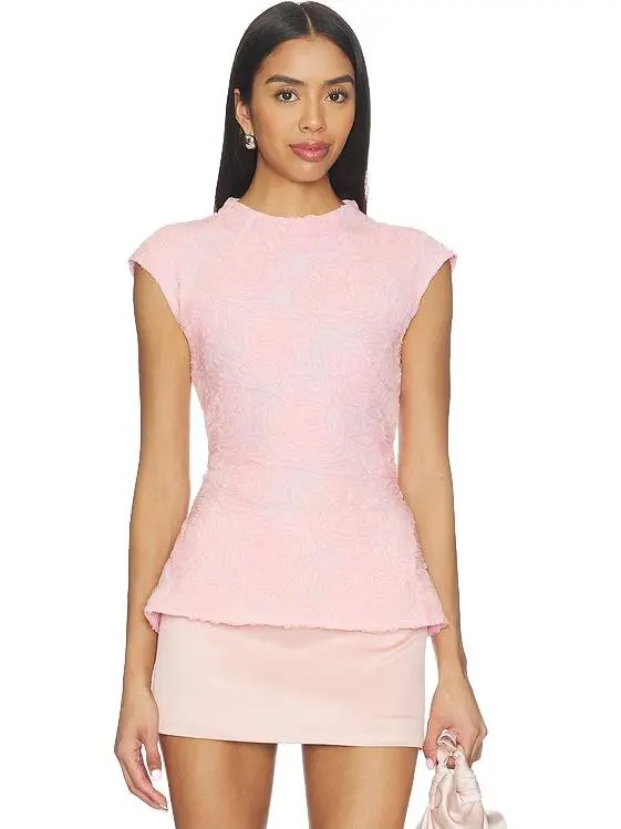 ROTATE BY BIRGER CHRISTENSEN Mesh Sleeveless Top - Orchid Ice