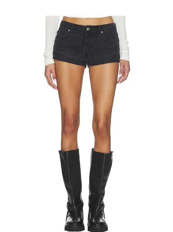 Free People Cali Cuffed Shortie - Washed Black