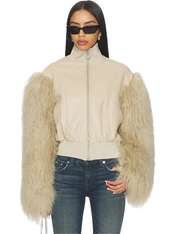 OW Bex Fur Jacket - Tan