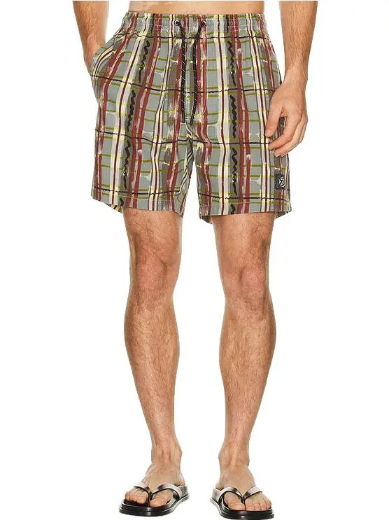 MAUI AND SONS Ember Plaid Jam Short - Grey