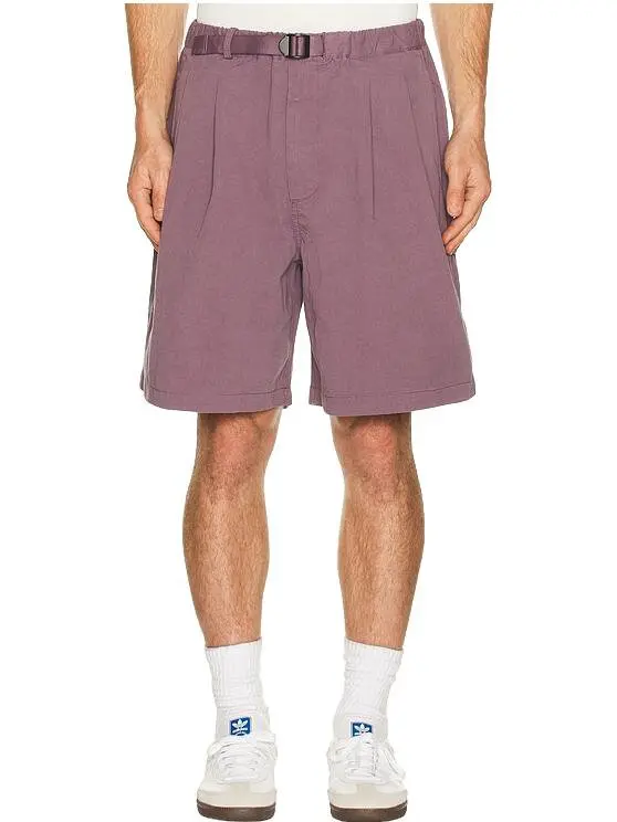KAPPY DESIGN Two Tuck Wide Half Shorts - Purple
