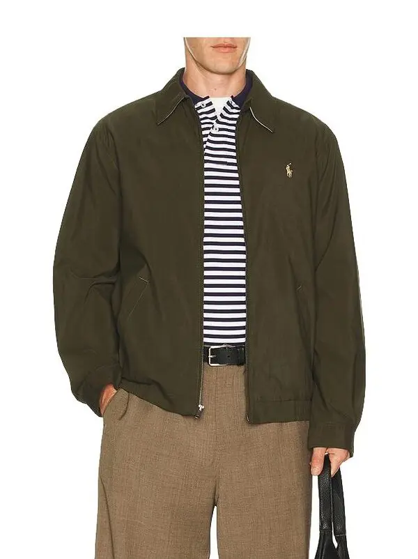 Polo Ralph Lauren Polyester Twill Biswing Windbreaker Jacket - Company Olive