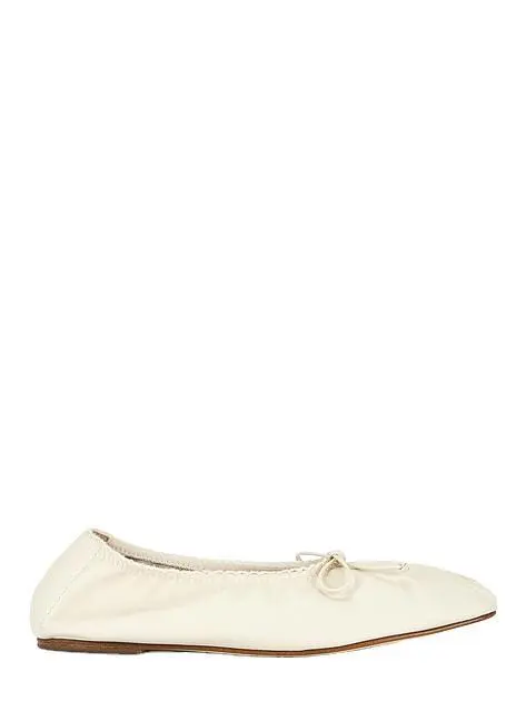 Magda Butrym Leather Ballet Flat - Cream