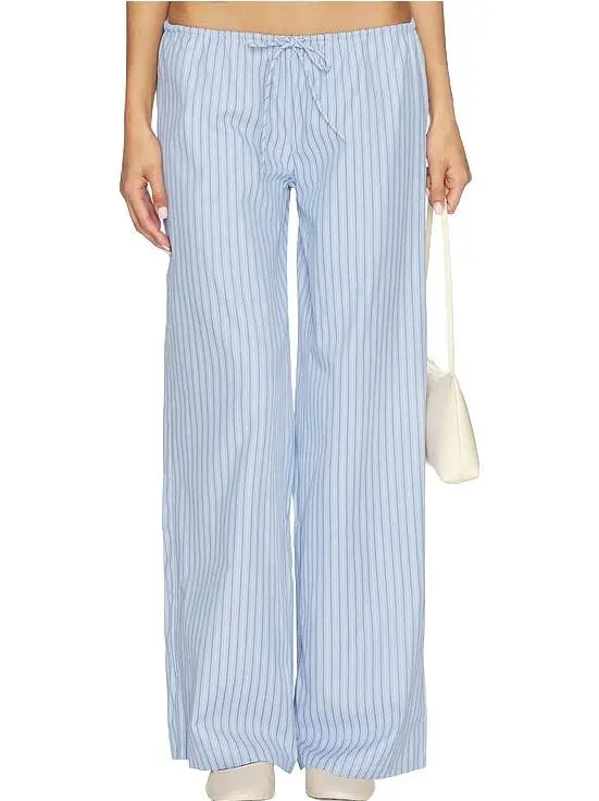 MORE TO COME Lyrica Drawstring Pant - Blue Stripe