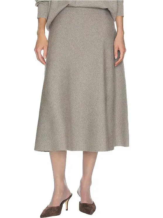 HELSA Xanthe Knit Skirt - Light Grey