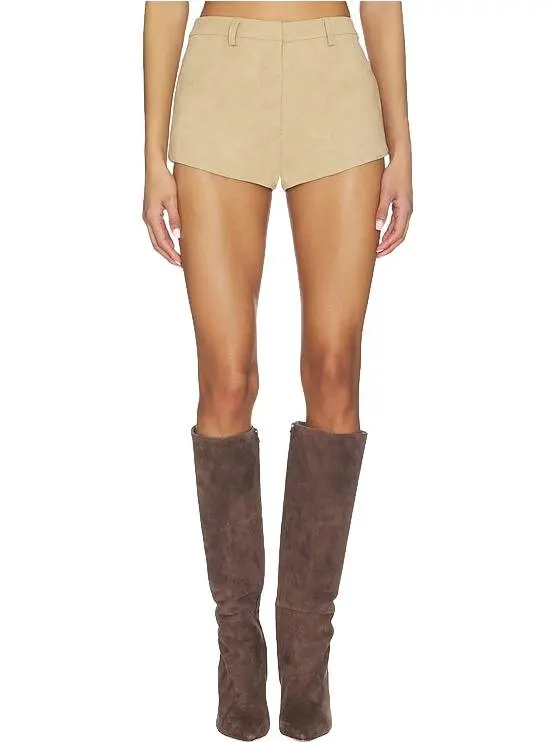 Bardot Jayla Vegan Leather Short - Soft Beige
