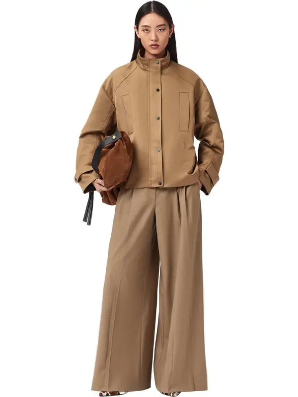 ALLSAINTS Luellah Oversized Jacket - Brown