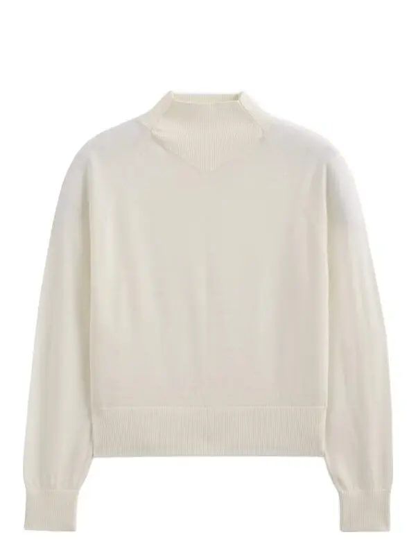 Everlane Ultrafine Merino Mockneck Sweater - Bone