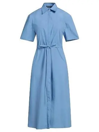 DEPARTMENT 5 Cotton Poplin Midi Shirt Dress - Blue