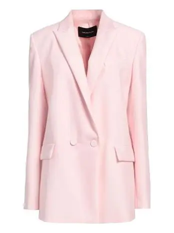 Fabiana Filippi Single-breasted Blazer In Virgin Wool And Silk - Pink