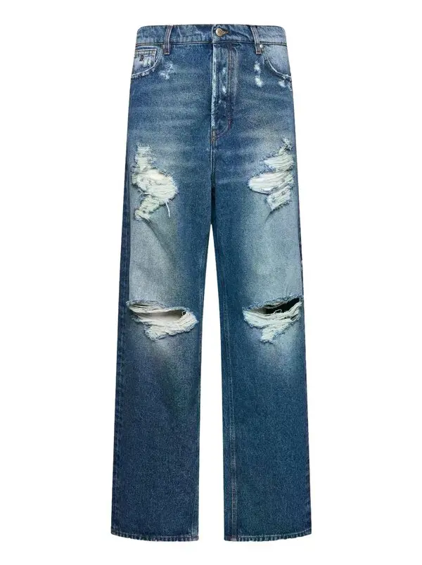 John Richmond Distressed Jeans - Blue