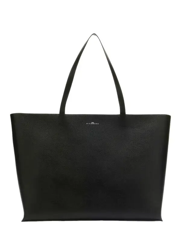 John Richmond Top-handle Grained Tote - Black