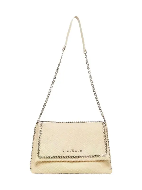 John Richmond Chain Detail Shoulder Bag - Neutrals
