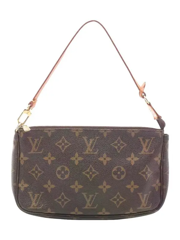 LOUIS VUITTON 2000 Monogram Pochette Accessoires Handbag - Brown