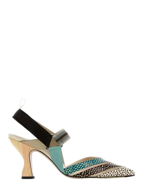 Fendi Colibri Ankle-strap Heeled Pumps - Neutrals
