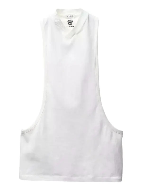 Versace Cotton-jersey Tank Top - White