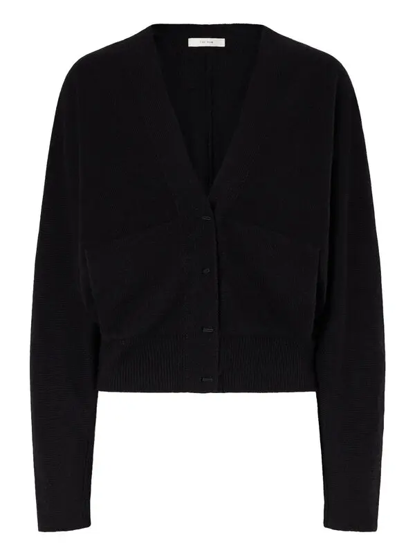 THE ROW Navona Cashmere Cardigan - Black