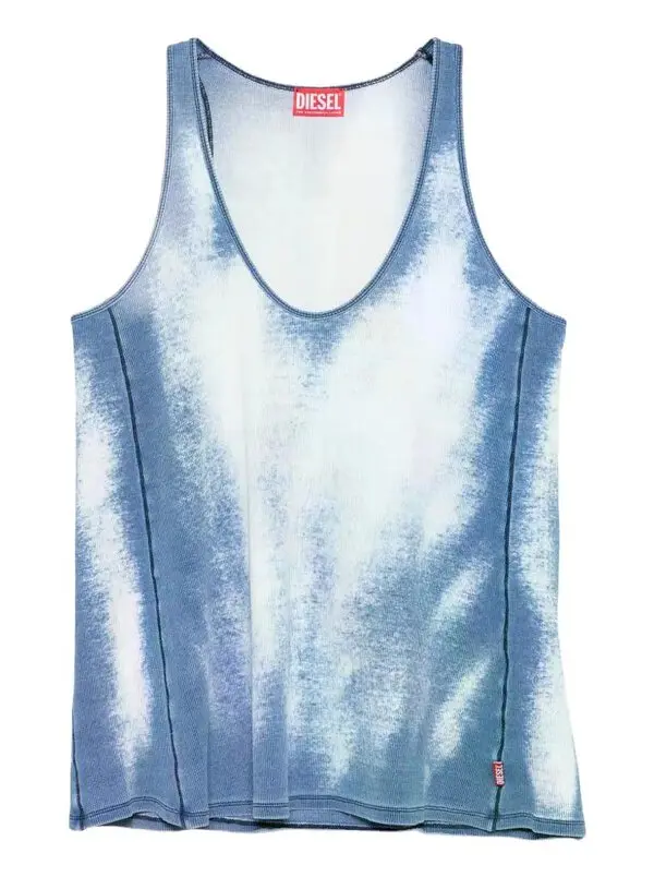 DIESEL Dyed Cotton Vest - Blue