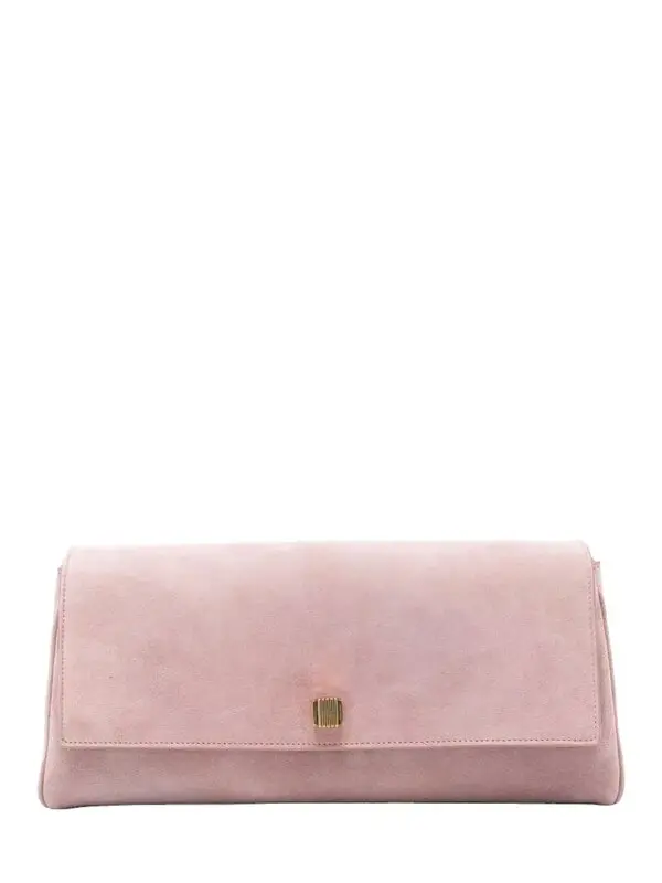 Khaite Audrey Lock Clutch Bag - Pink