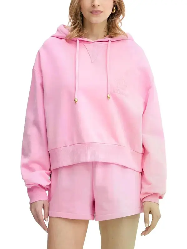 Just Cavalli Logo-embroidered Hoodie - Pink
