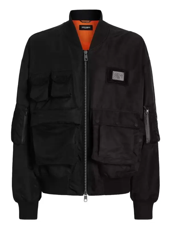 Dolce & Gabbana Multi-pocket Bomber Jacket - Black