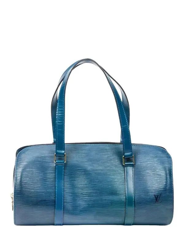 LOUIS VUITTON 1997 Soufflot Zipped Tote Bag - Blue