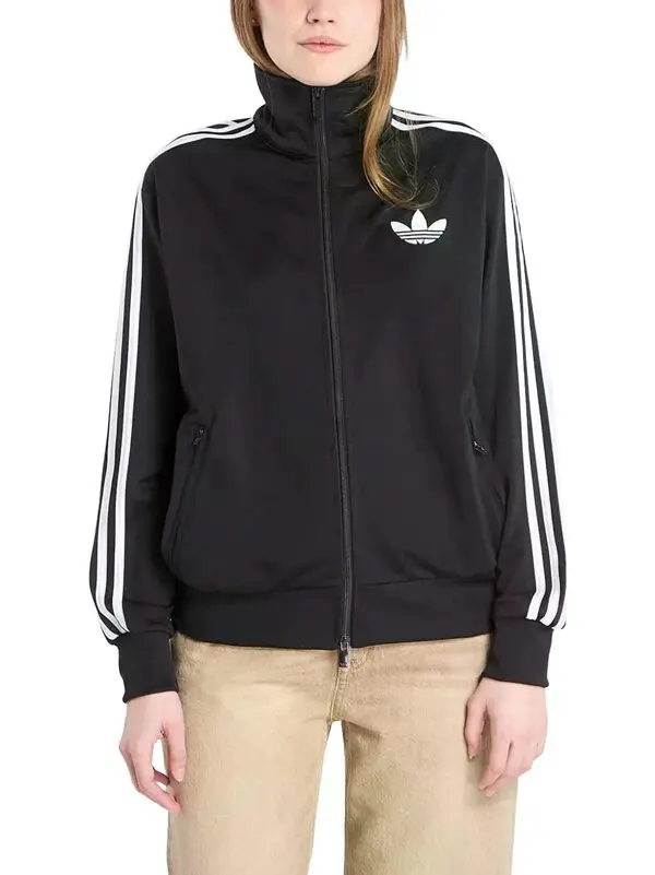 Adidas Three-stripe Zip-up Sweatshirt - Black