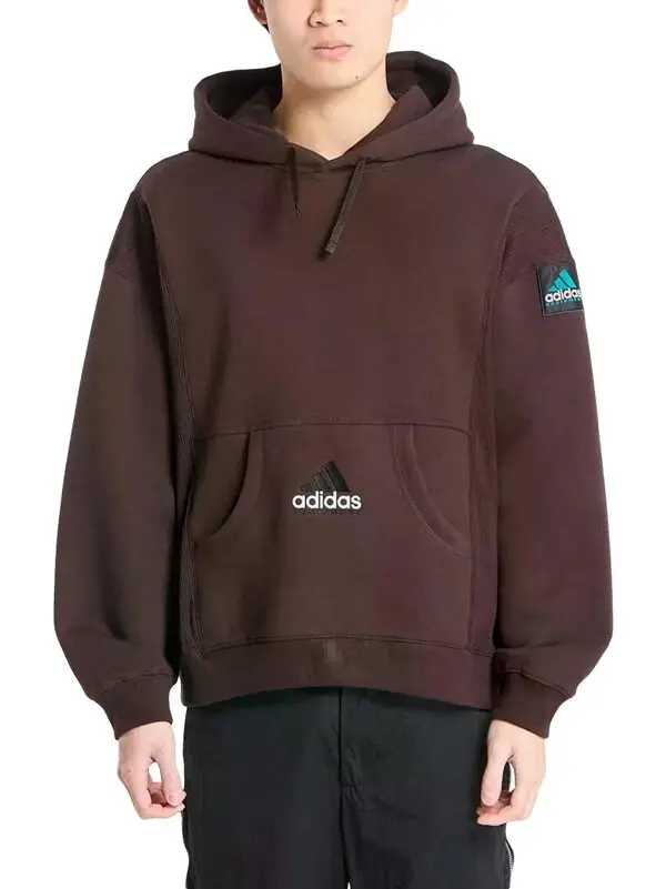 Adidas Logo-patch Hoodie - Brown