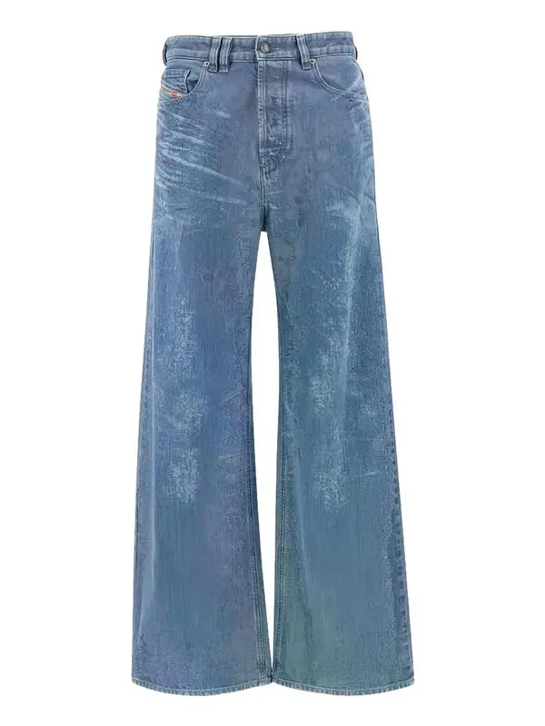 DIESEL® Distressed Wide-leg Jeans - Blue
