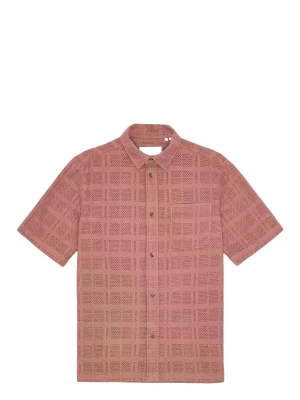 LES DEUX Charlie Checked Short-sleeve Shirt - Red