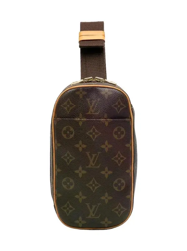 LOUIS VUITTON 2001 Monogram Pochette Gange Crossbody Bag - Brown
