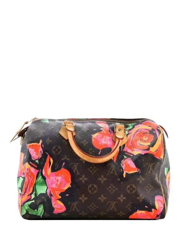 LOUIS VUITTON Speedy Limited Edition Monogram Roses 30 Handbag - Brown
