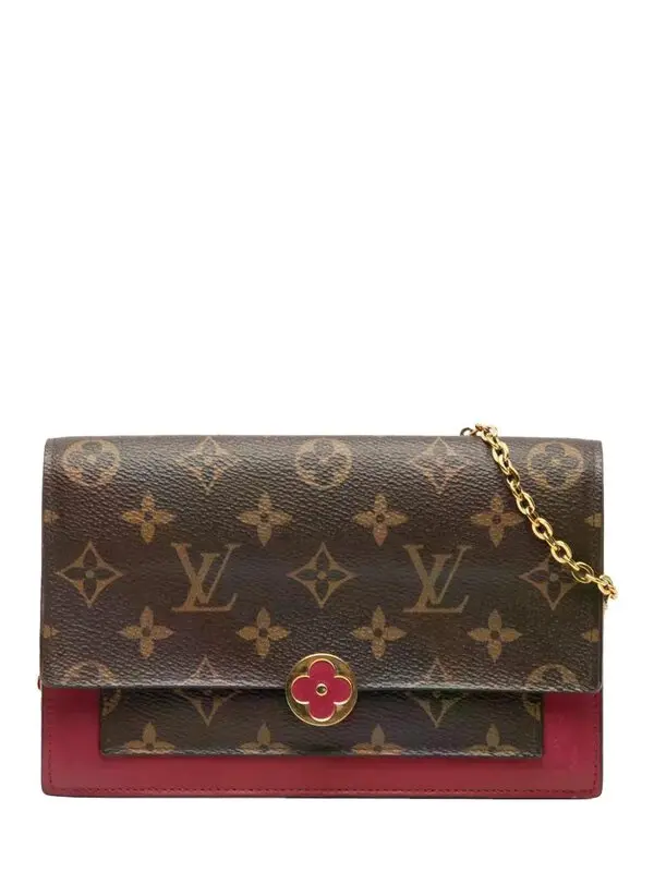LOUIS VUITTON Monogram Flore Wallet On Chain Crossbody Bag - Brown