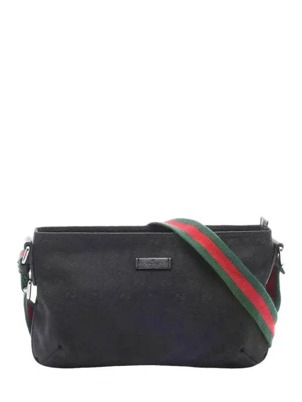 Gucci Gg Canvas Web Crossbody Bag 2000-2015 - Black