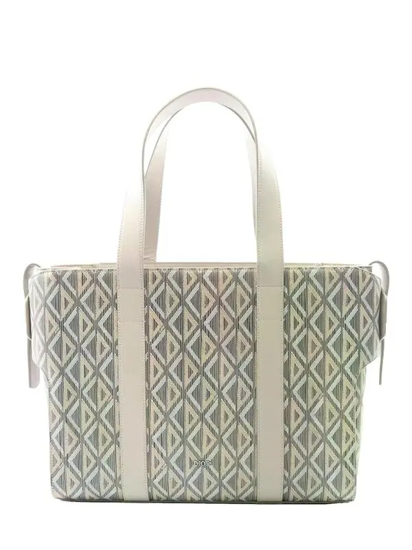 Dior Cd Diamond Coated Canvas Corolle Tote Bag - Grey